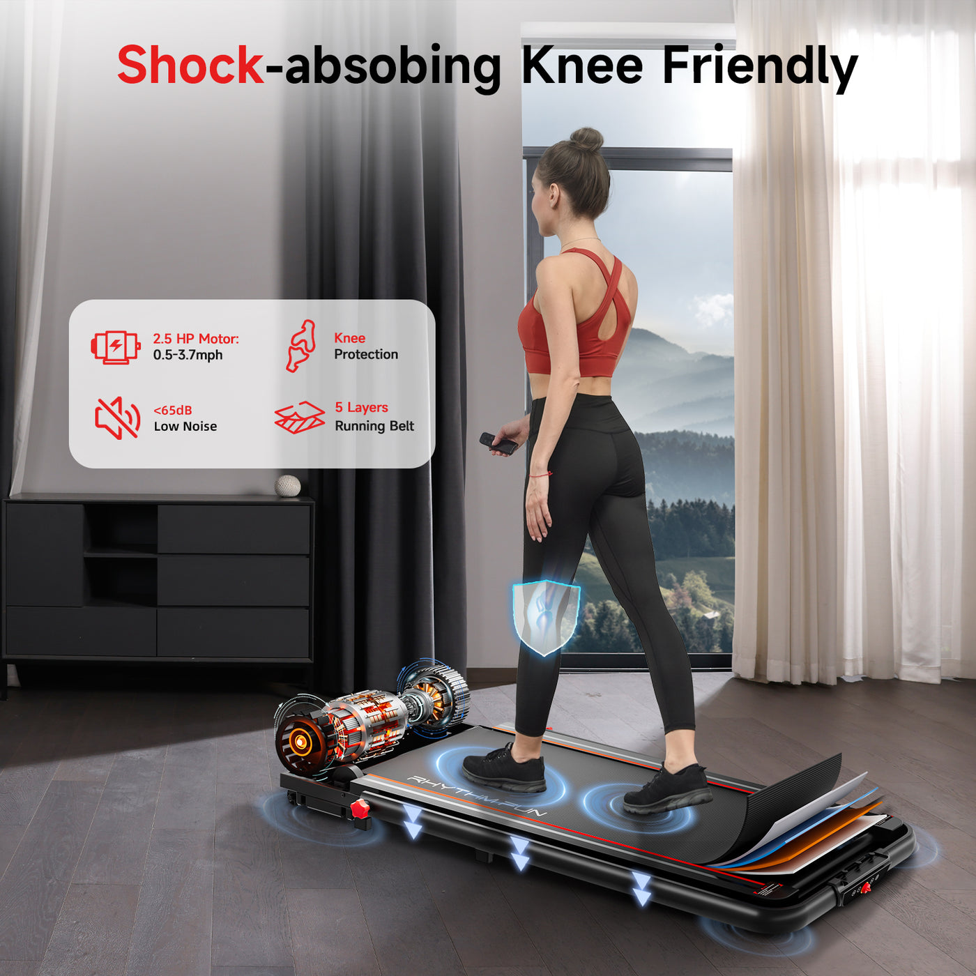 RHYTHM FUN Foldable Treadmill - RHYTHM FUN